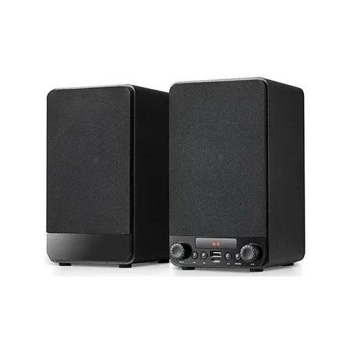 Колонки Dialog AJ-13, 2.0, черный, 2x15 Вт, Bluetooth, FM, USB, SD
