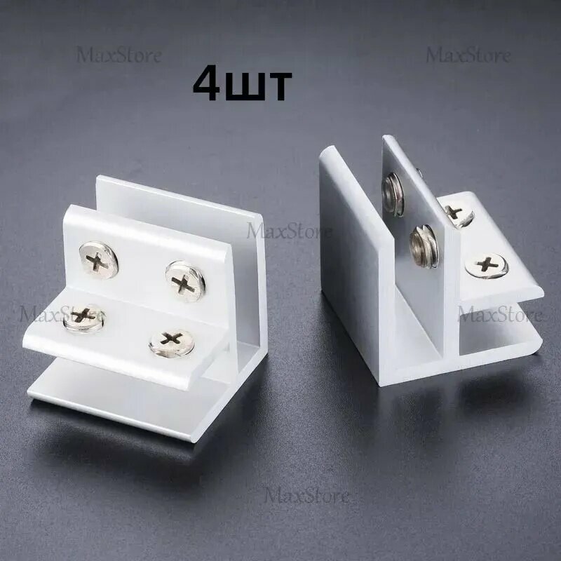 Стеклянный зажим 4шт, Стеклянный зажим стеклянный кронштейн, Алюминий