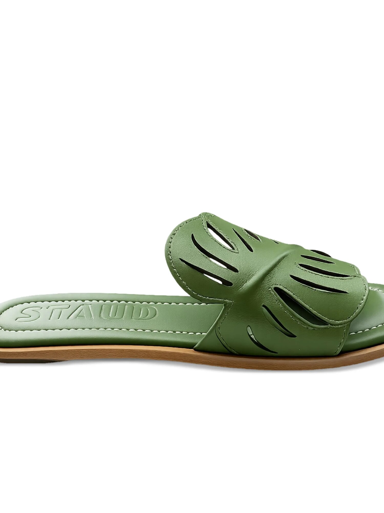 Босоножки Staud Cutout palm sandals, размер 9, green — фото 1