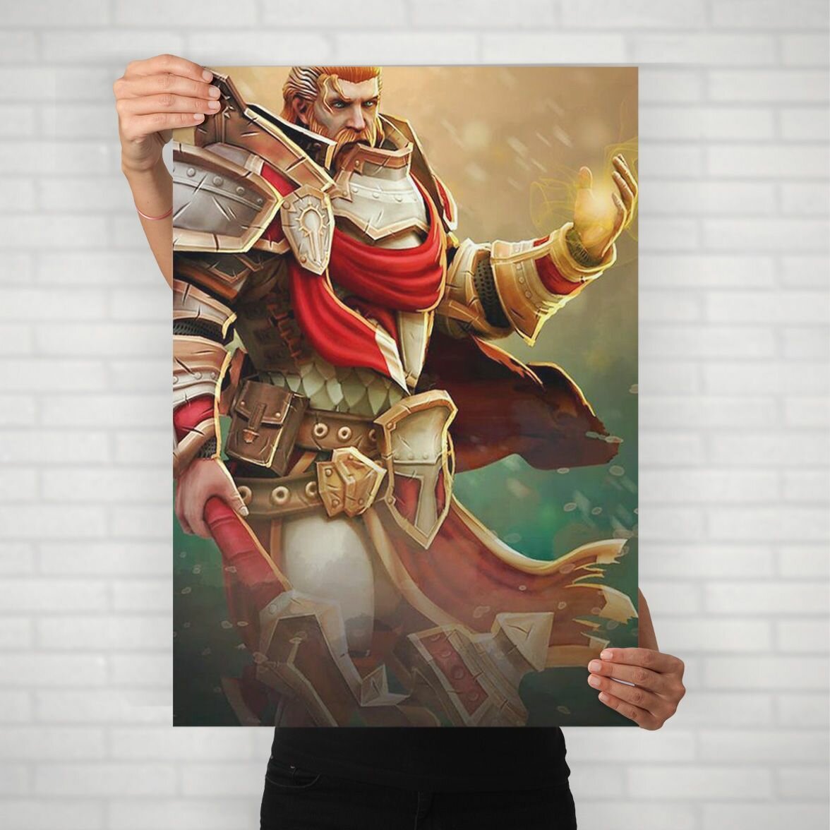 Плакат на стену для интерьера Dota 2 (Omniknight 1) - Постер по игре формата A1 (60х84 см)