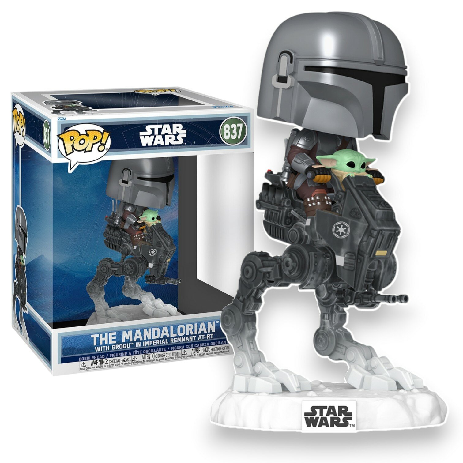 Фигурка Funko Pop! коллекционная На шагоходе AT-RT "Мандалорец и Грогу" 837 (Фигурка Фанко Поп)