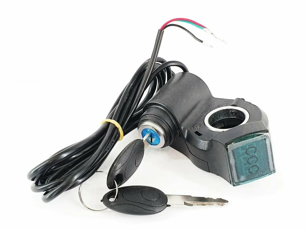 Замок зажигания с вольтметром для электросамоката Kugoo М4/М4Pro/МахSpeed/G-Booster