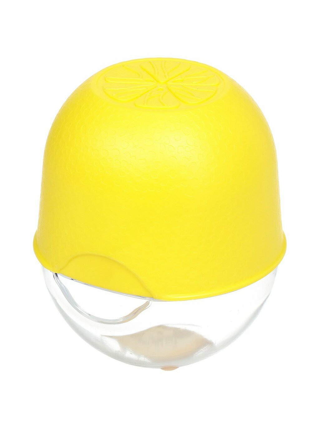 Контейнер пищевой для лимона Бытпласт Phibo, 9х9х10 см, желтый. Лимонница пластиковая с крышкой для хранения продуктов