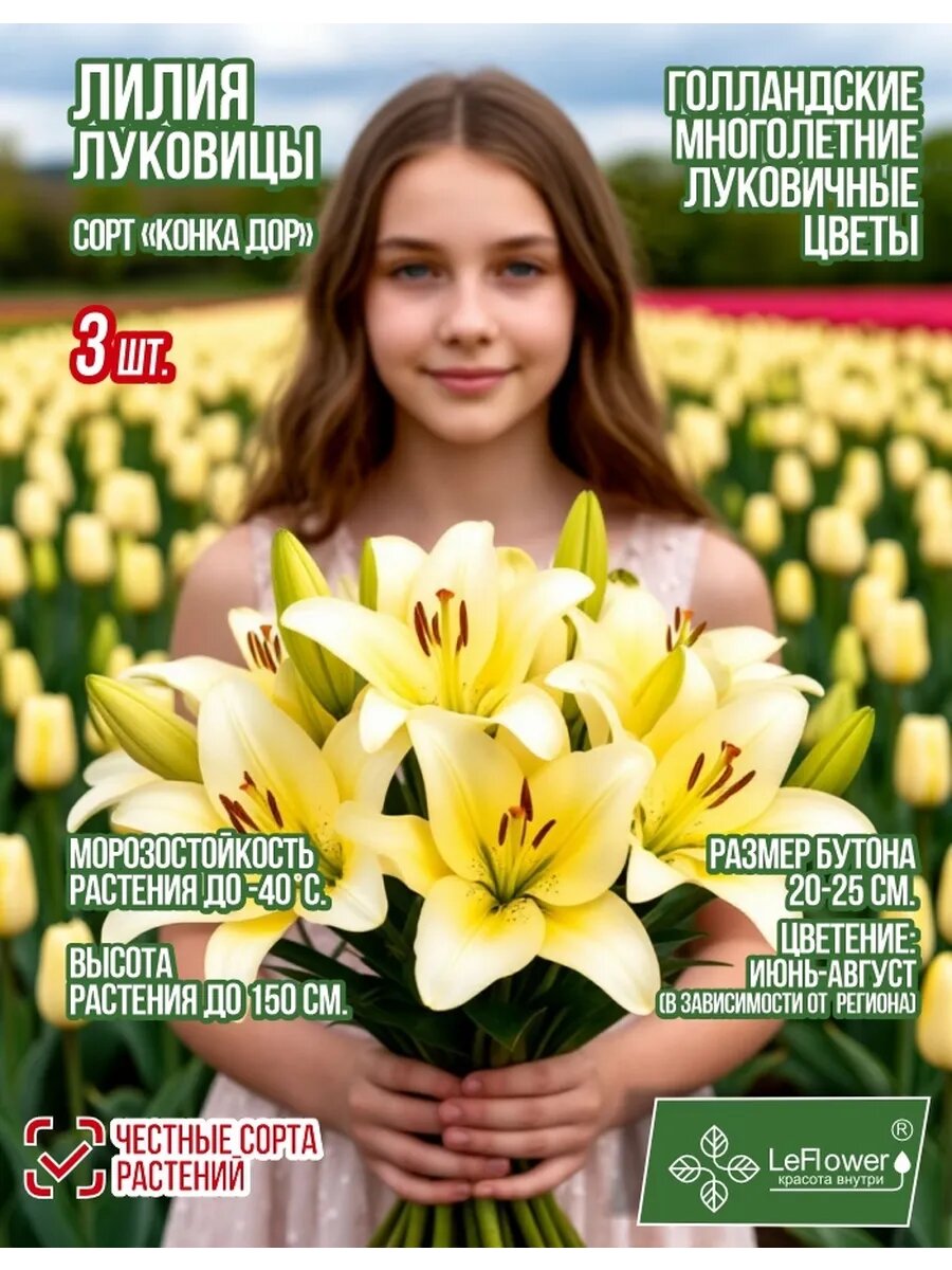 Лилия Луковица, Конка Д'Ор, 3 шт