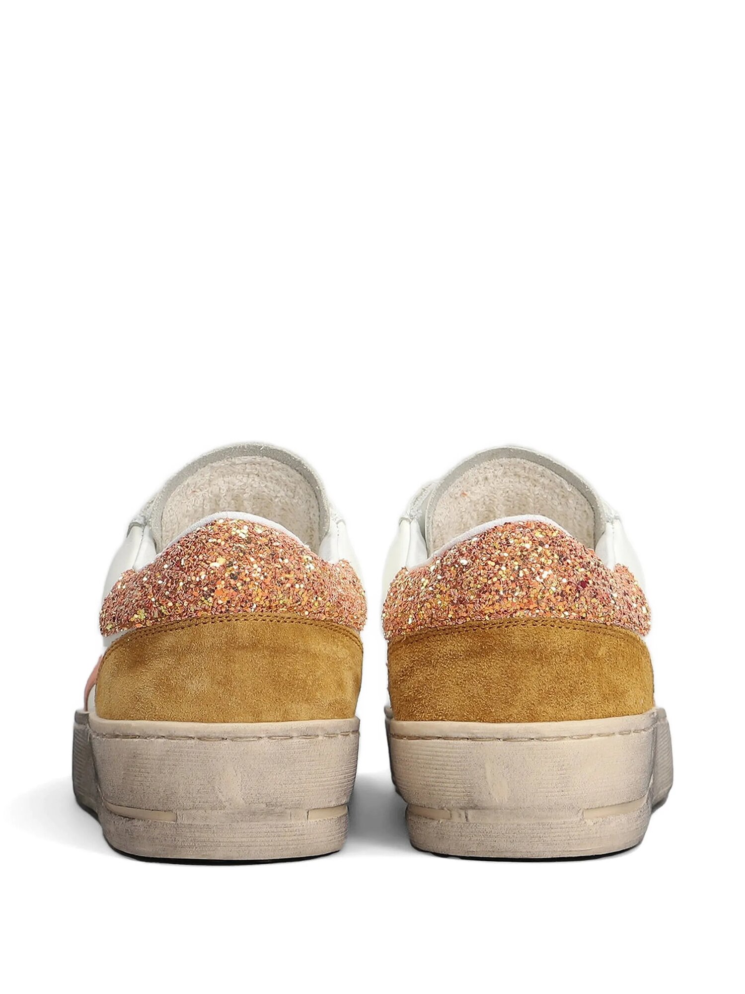 Кроссовки AMA Brand Glitter-embellished star-patch sneakers, размер 39, white — фото 1