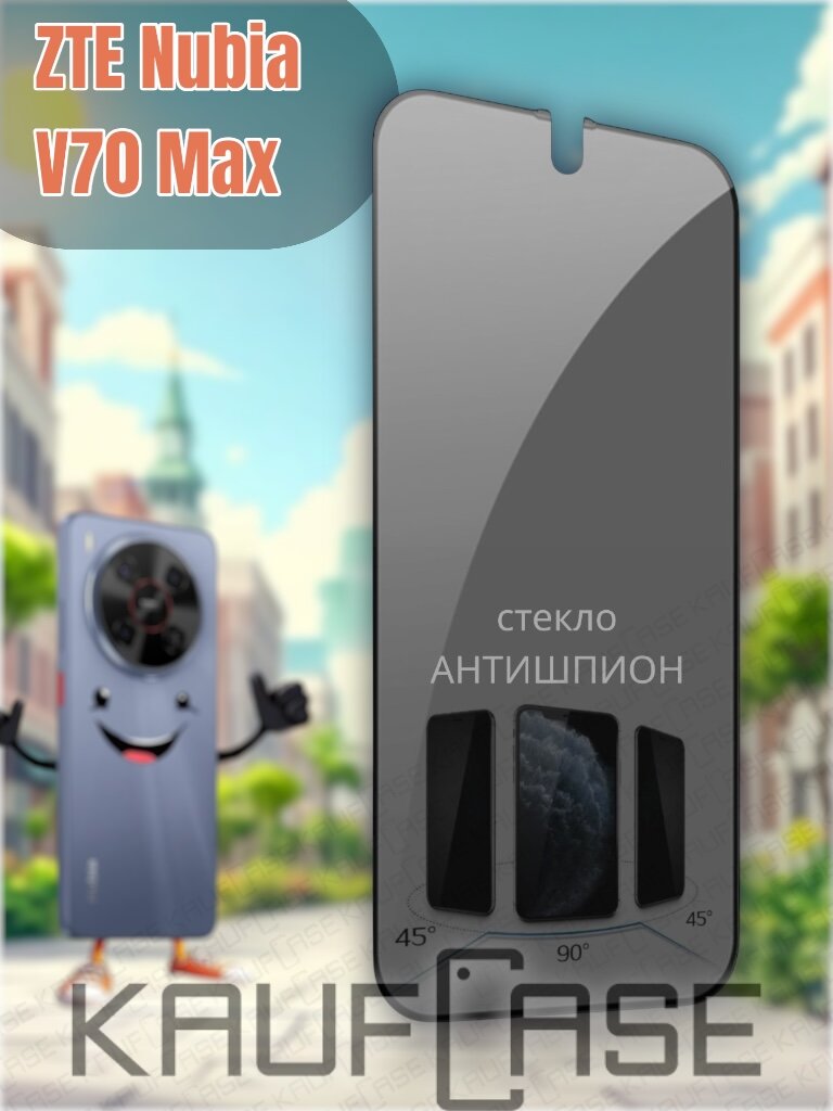 Стекло Антишпион для экрана ZTE Blade V70 Max
