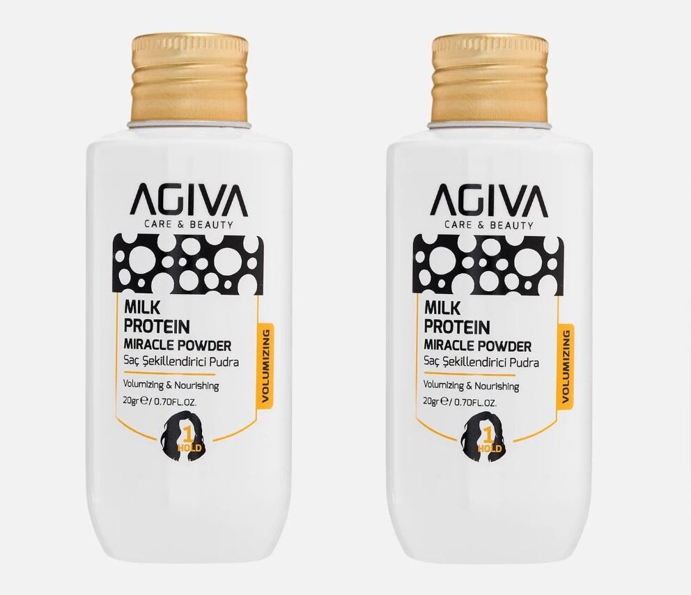 Пудра AGİVA для укладки волос Milk Protein Amino Complex Pro Care, 20 гр - 2 штуки