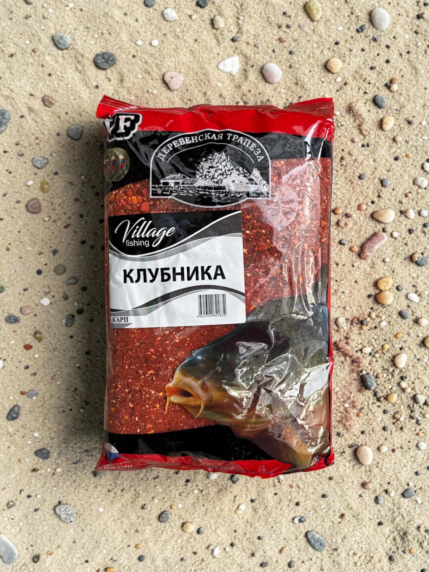 Прикормка Village Fishing Деревенская Трапеза Карп Клубника 900 г