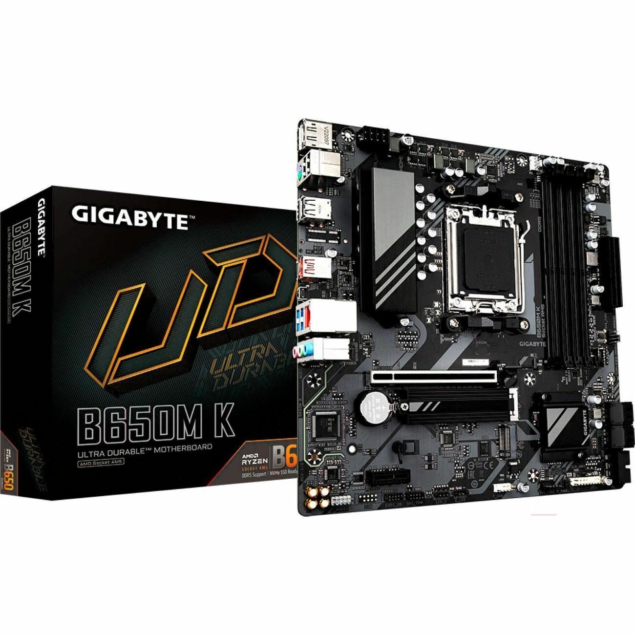 Материнская плата GIGABYTE B650M K (AM5, mATX)