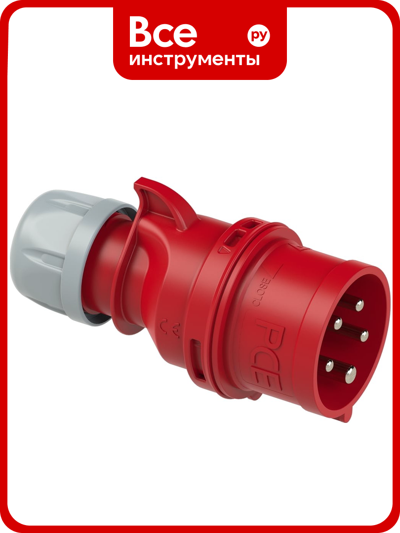 Кабельный вилка-фазоинвертор PCE 16A 400V 3P+N+E IP44 7015-6