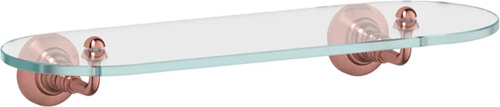 Полка под зеркало 3SC Stilmar STI 614 40 см, стеклянная, латунь, медь, античная медь, матовая, полка для ванной