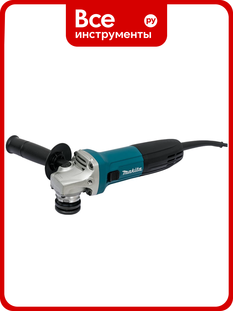 Угловая шлифовальная машина Makita GA4530R 115 мм 720 Вт 11000 об/мин защита от случайного пуска щеточный мотор