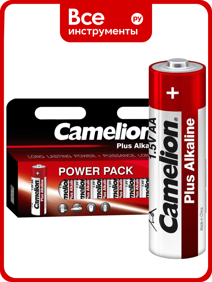 Батарейка LR 6 Plus Alkaline BLOCK-12, щелочная алкалиновая AA, для бытовой электроники Camelion 5818 модель