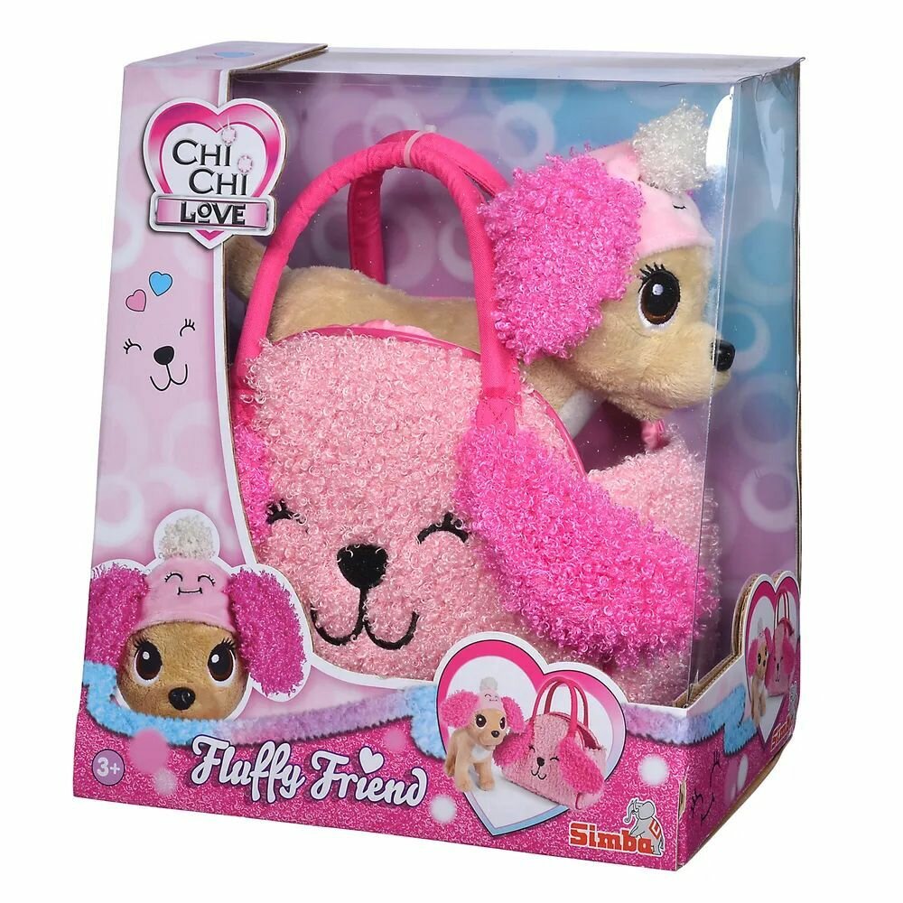 Мягкая игрушка Simba Chi-Chi Love Пушистые ушки, 20 см, розовый