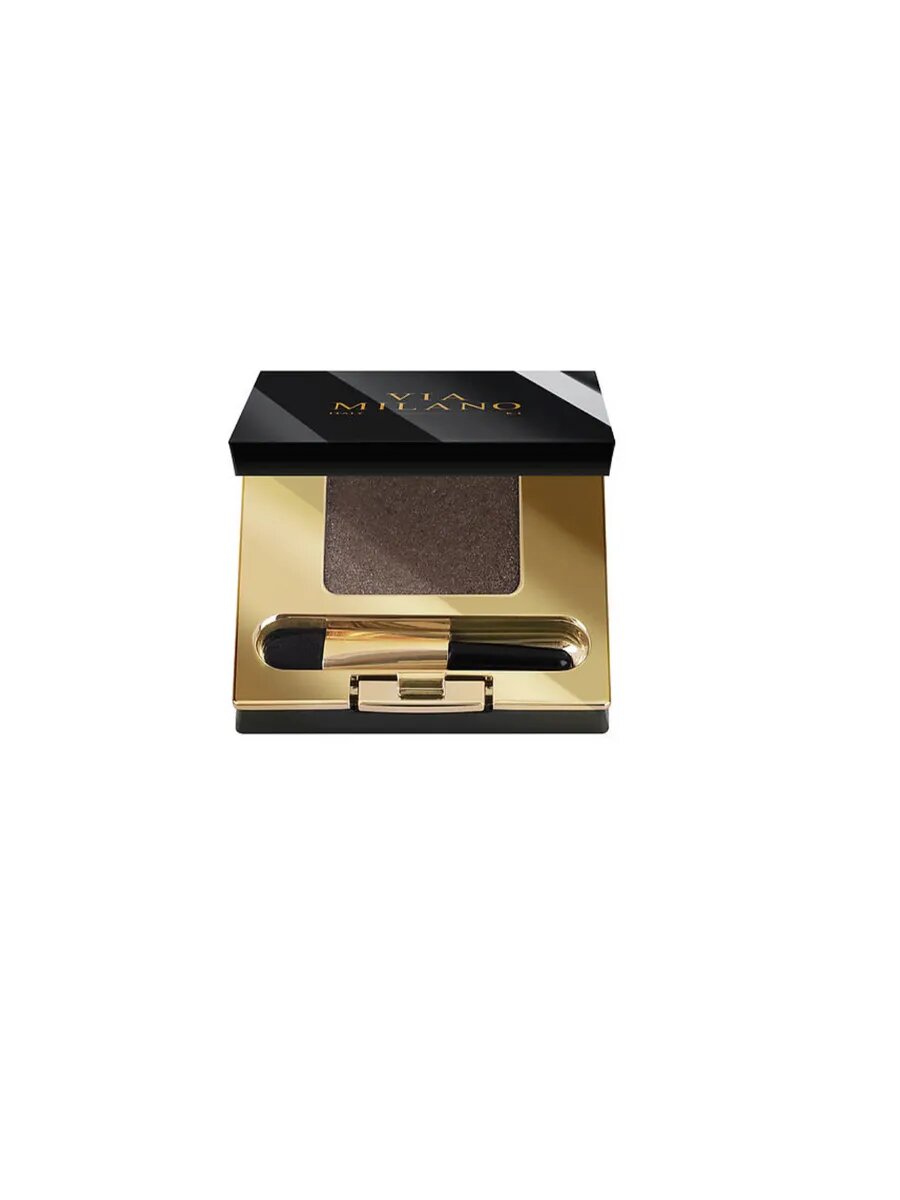 VIA MILANO Тени для глаз жемчужно-сатиновые с витамином Е Mono Pearl Intense Colour, A02P Khaki