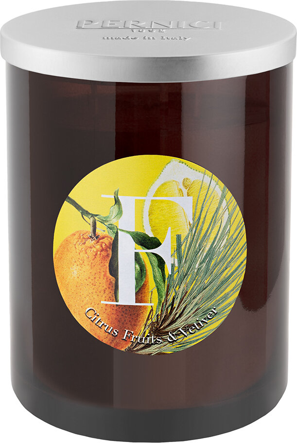 Pernici Свеча ароматическая Elementi "Цитрусовые фрукты и ветивер" 900 г Citrus Fruits & Vetiver 900 1 шт.