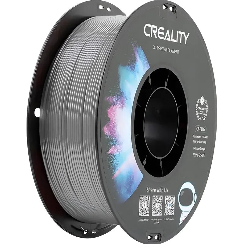 Катушка CR-PETG-пластика 1.75 мм 1кг. серая (3301030039) Creality3D 2076419