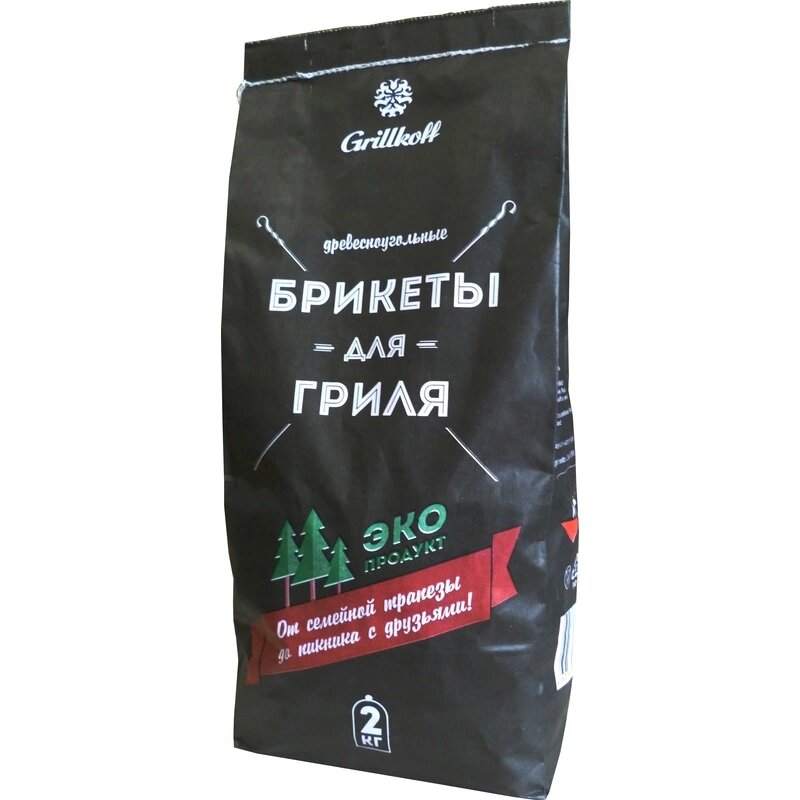 Брикет древесноугольный Grillkoff, 2 кг, 4