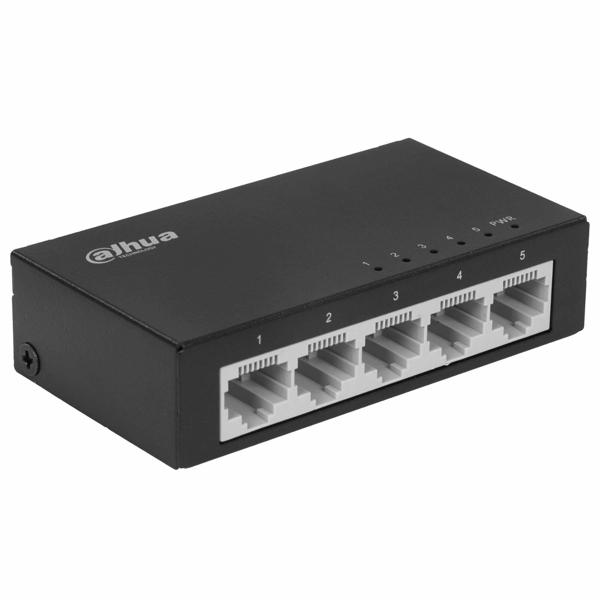 DAHUA Коммутаторы DH - PFS3005 - 5ET 5 - портовый неуправляемый коммутатор 5 RJ45 10 100 Мбит с; 1 Гбит с