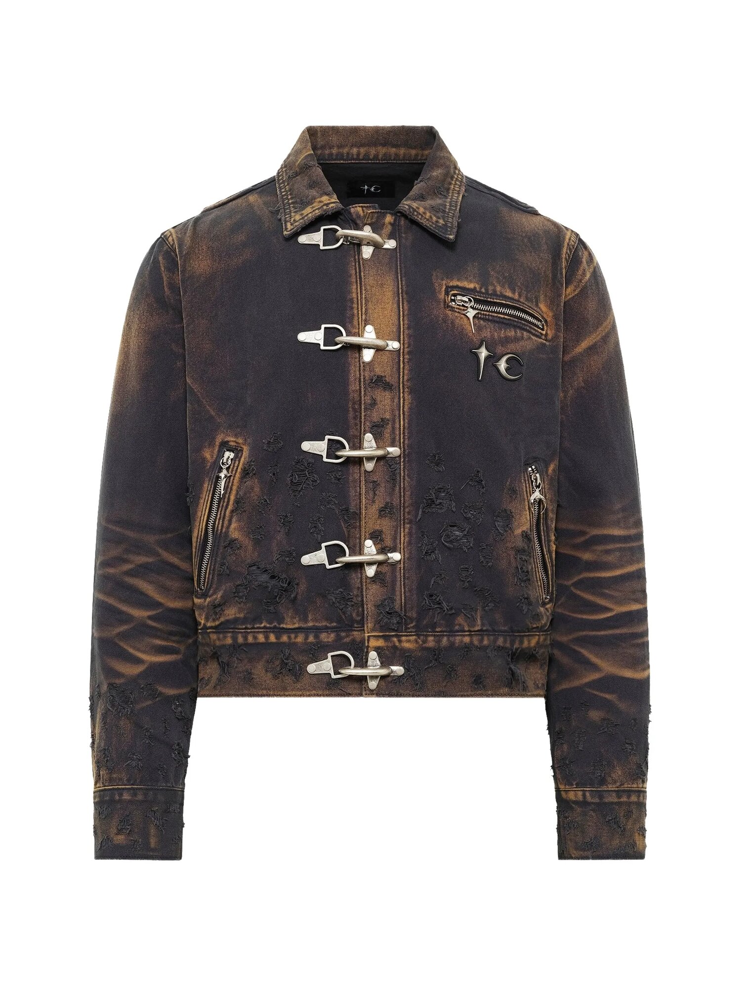 Куртка Distressed washed denim jacket