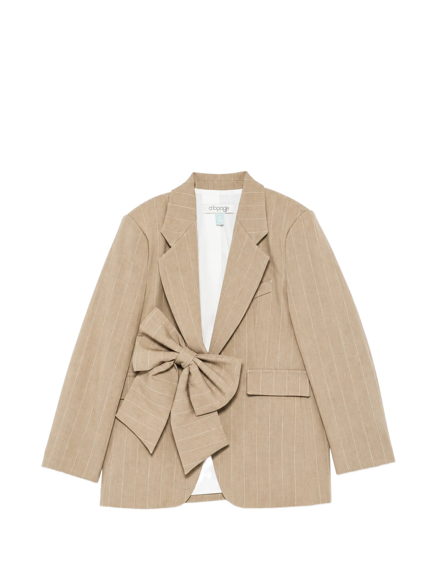 Пиджак Pinstripe bow-detail blazer