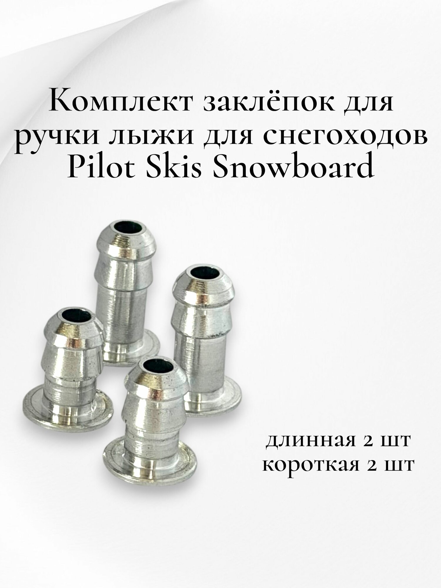 Комплект заклёпок для ручки лыжи для снегоходов Pilot Skis Snowboard (на одну лыжу)