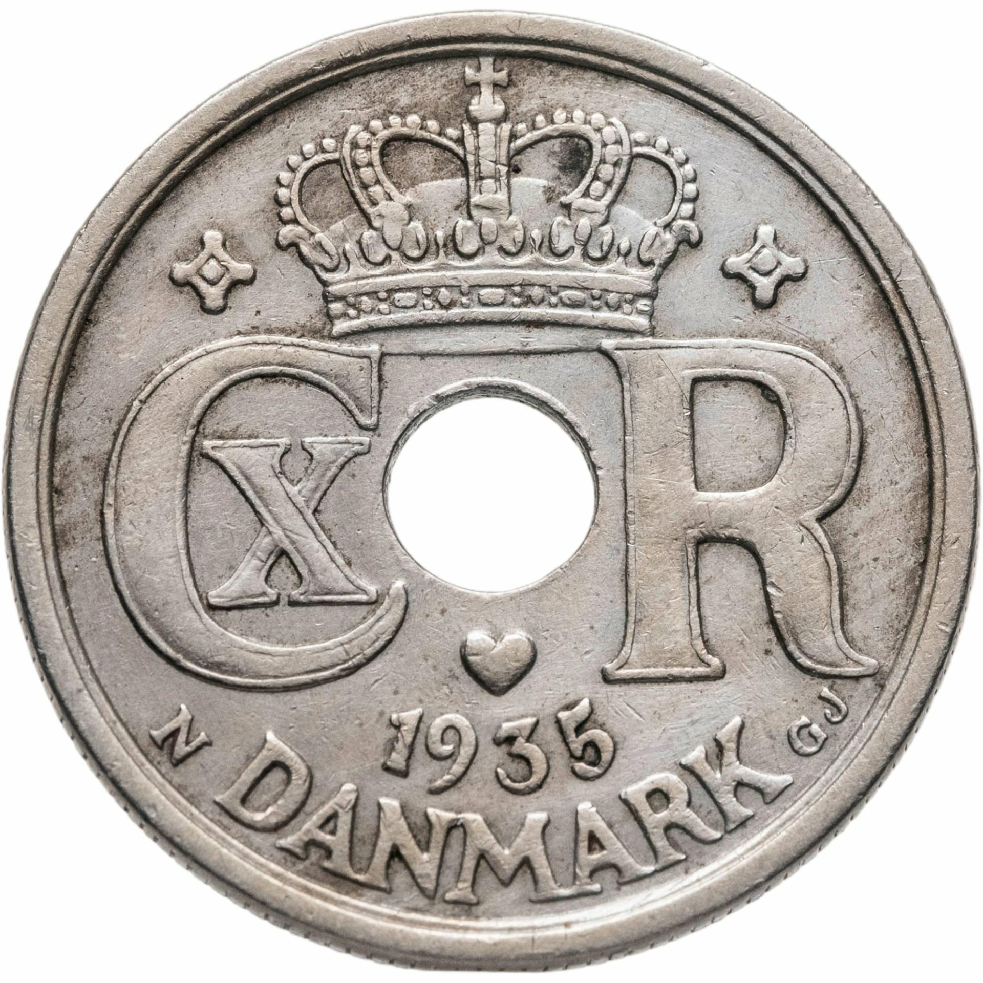 Дания 25 эре (ore) 1935 — фото 1