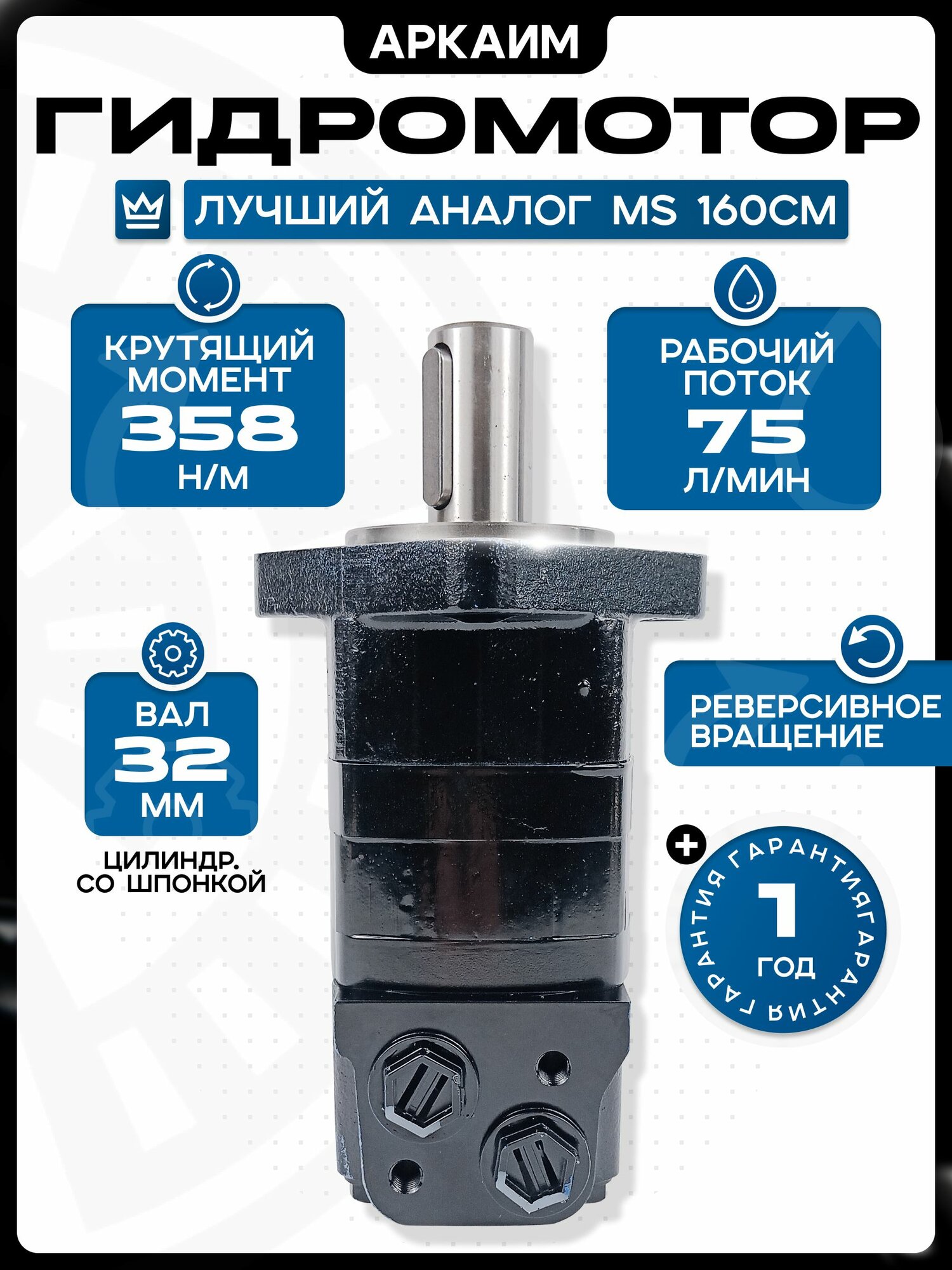 Гидромотор BM3Y-160P10AY2/T11 (MS 160CM)