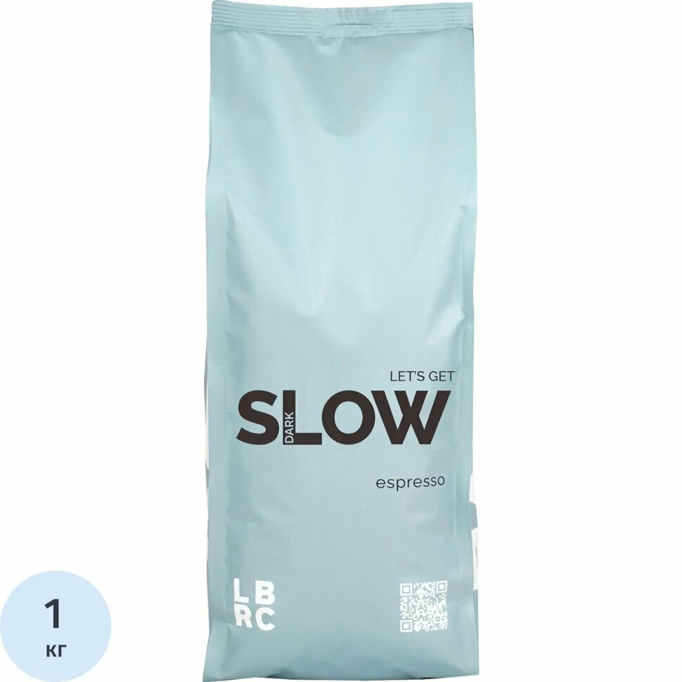 Кофе в зернах Lazy Barista Slow, жареный, смесь арабики робусты, 1 кг, 2253195