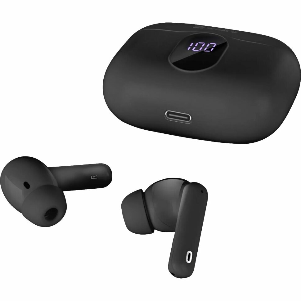 Наушники Sven E-315B, черный, Bluetooth, TWS, ANC, ENC, 2244085