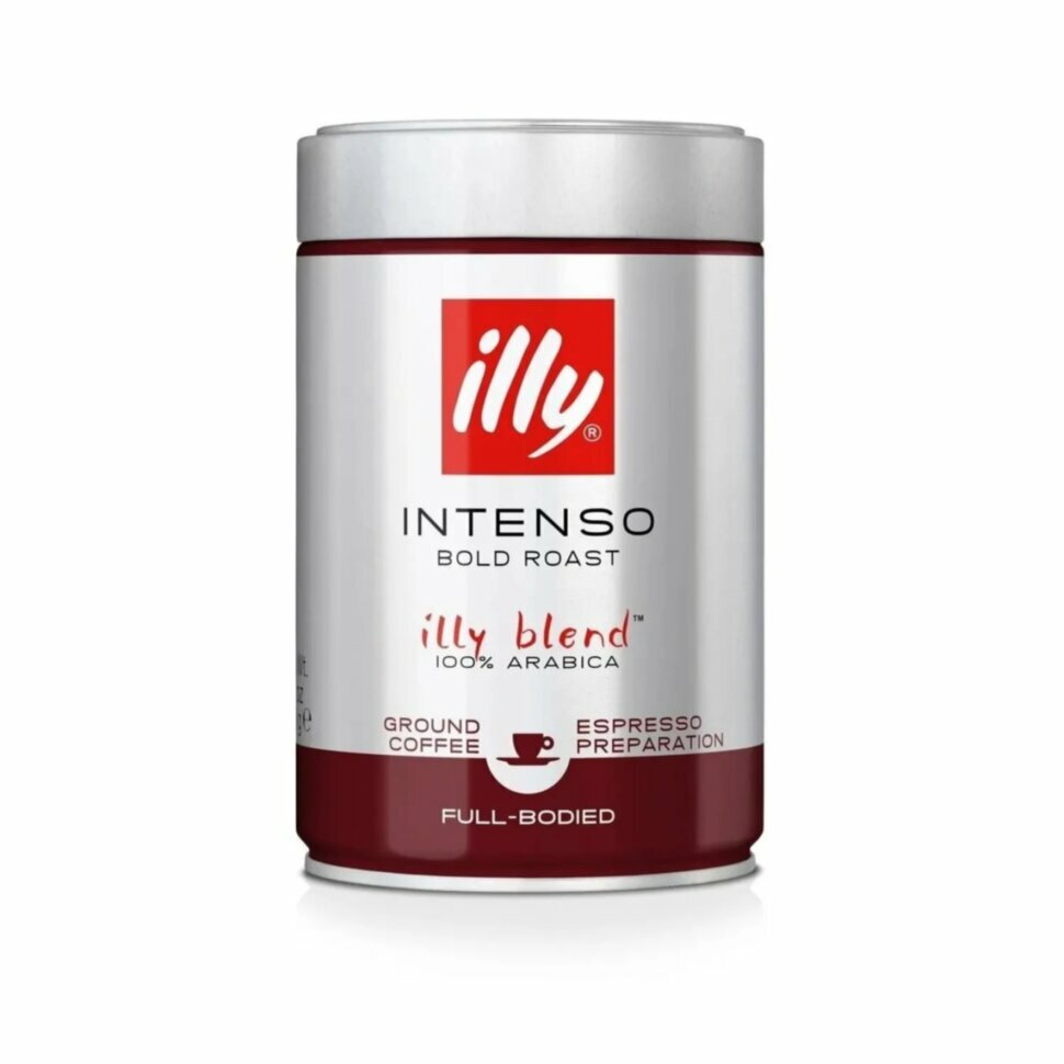 Кофе молотый ILLY intenso, арабика, темная обжарка, 250гр, 1819503