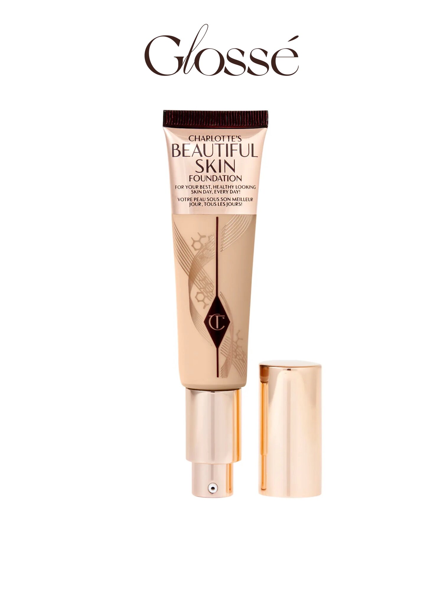 Charlotte Tilbury тональный крем Beautiful Skin Medium Coverage Liquid Foundation, оттенок 4 Warm, 30 мл.