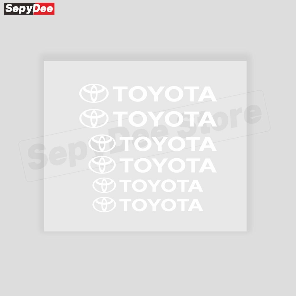 6 шт наклейка на суппорт автомобиля, для Toyota