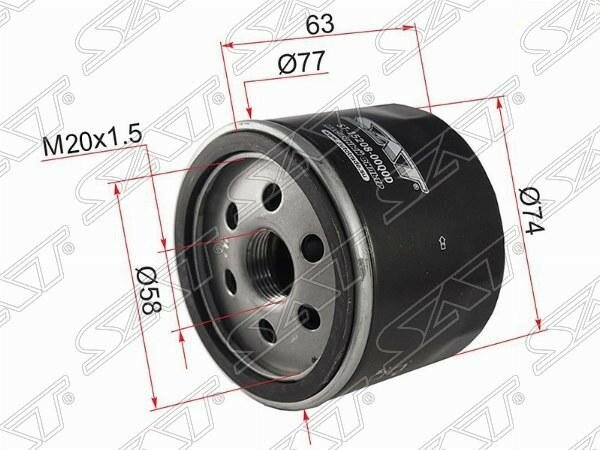 Фильтр масляный SAT ST-15208-00Q0D LADA Largus 12-, Nissan Almera 03-19
