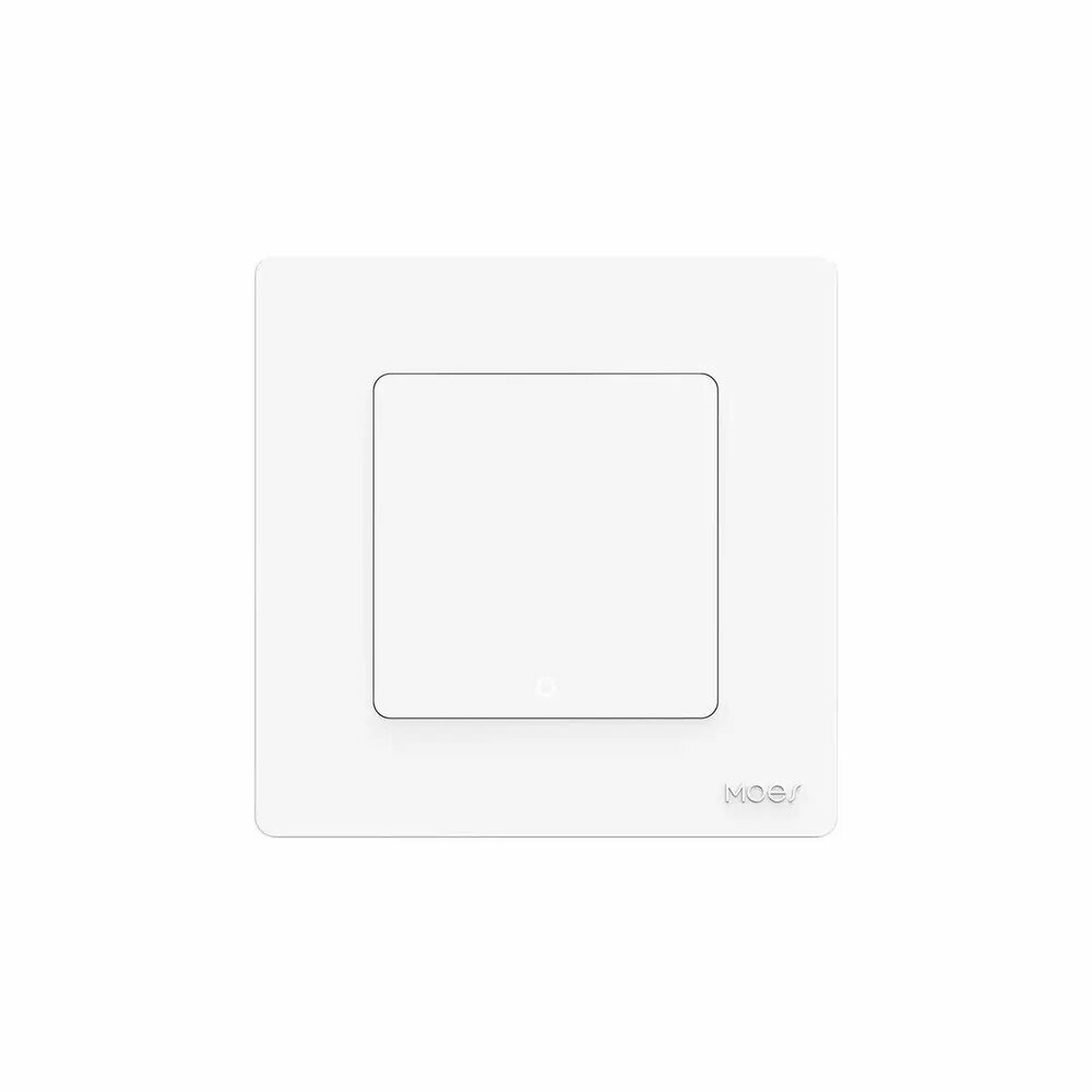 Умный выключатель Moes ZS-SR-EU1-WH-MS / ZigBee, мастер-выключатель, двухклавишный, с голосовым управлением, встраиваемый, белый