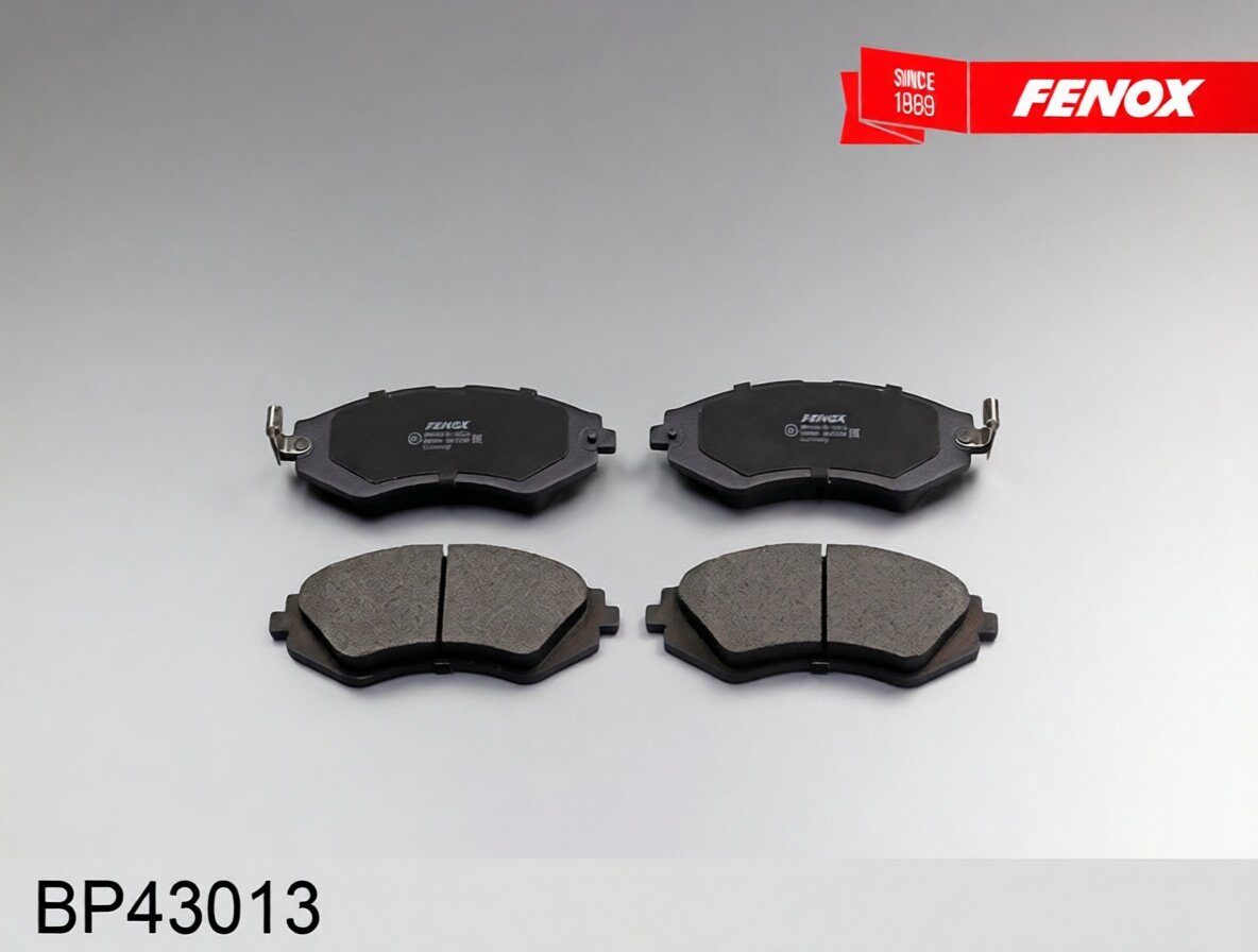 Колодки передние Daewoo Lanos 1.5 97- 14", Rezzo/Tacuma 1.6, 1.8, 2.0 BP43013 FENOX арт. BP43013