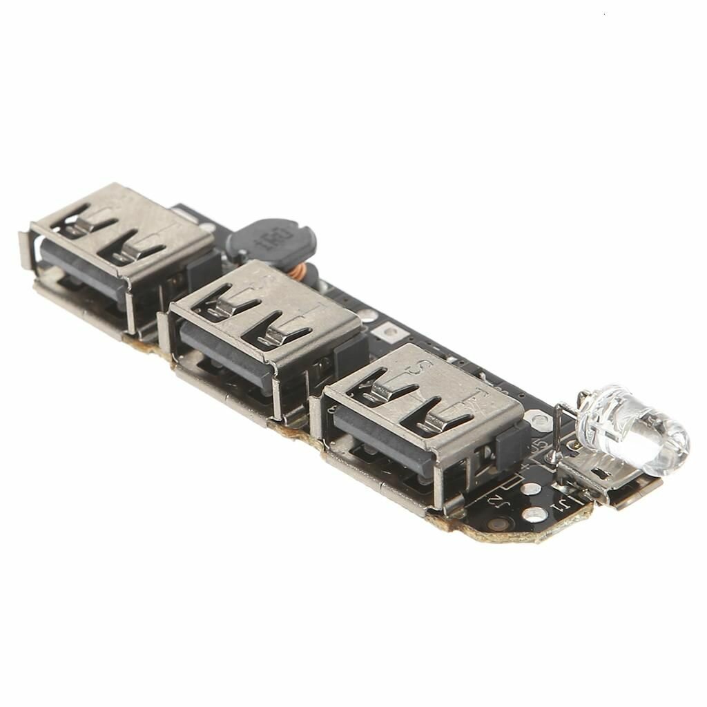 Плата зарядного устройства USB для аккумуляторов 18650, Черный