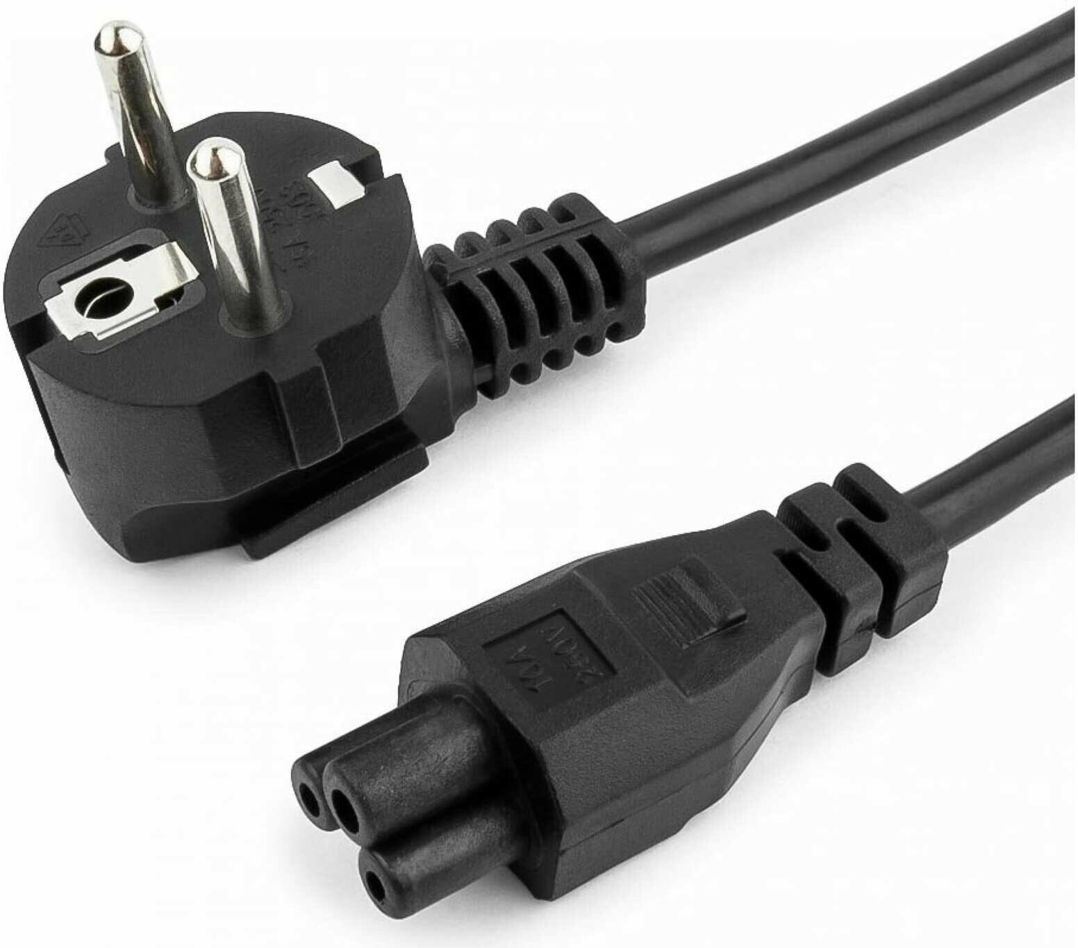 Кабель питания для ноутбуков GEMBIRD/CABLEXPERT PC-186-ML12 черный (1.8м, EU - С5, 3 pin, 10А) (PC-186-ML12)