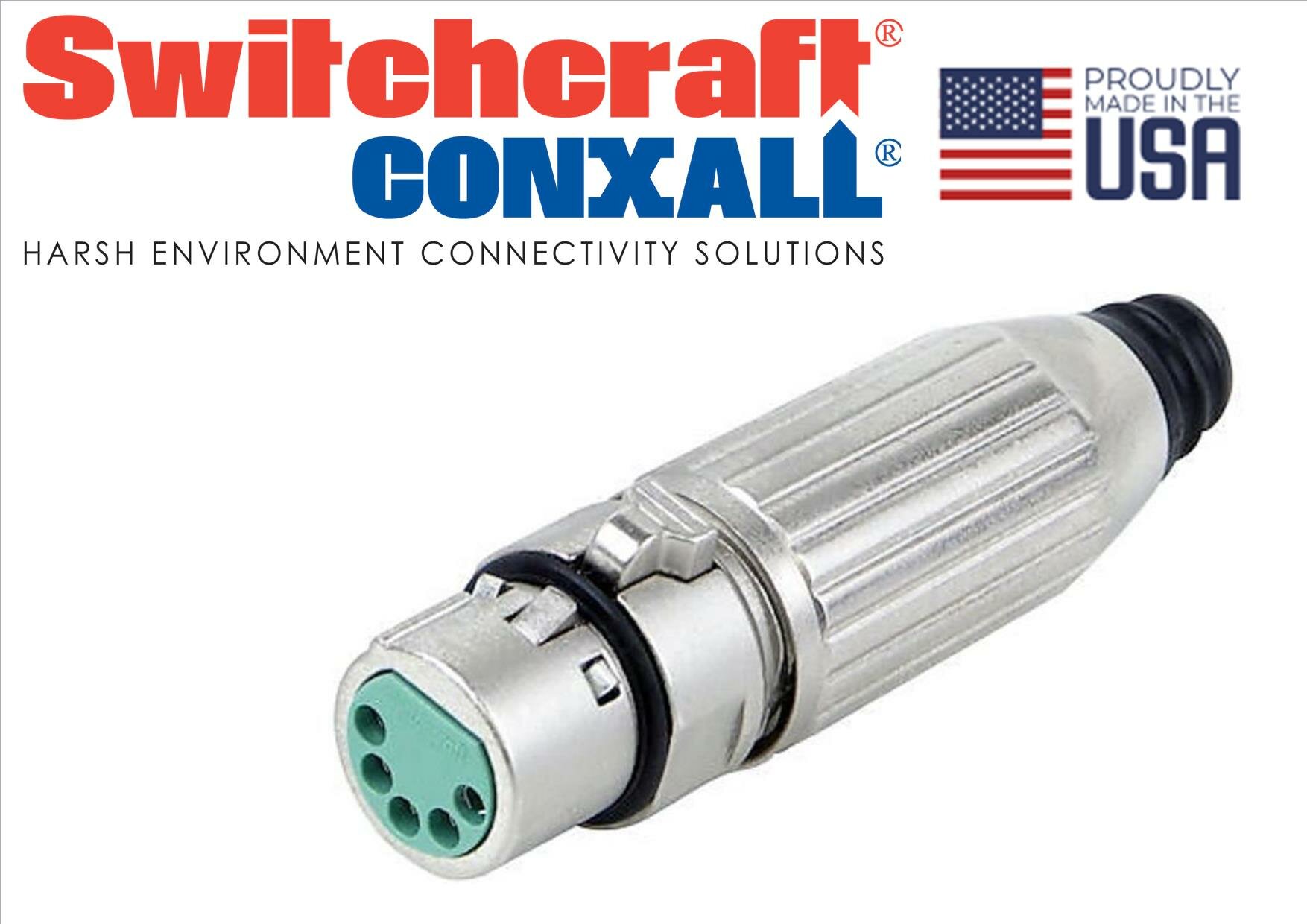 Кабельный разъем Switchcraft AAA5FZ XLR-мама, 5 контактов, никелированное покрытие, серебристый