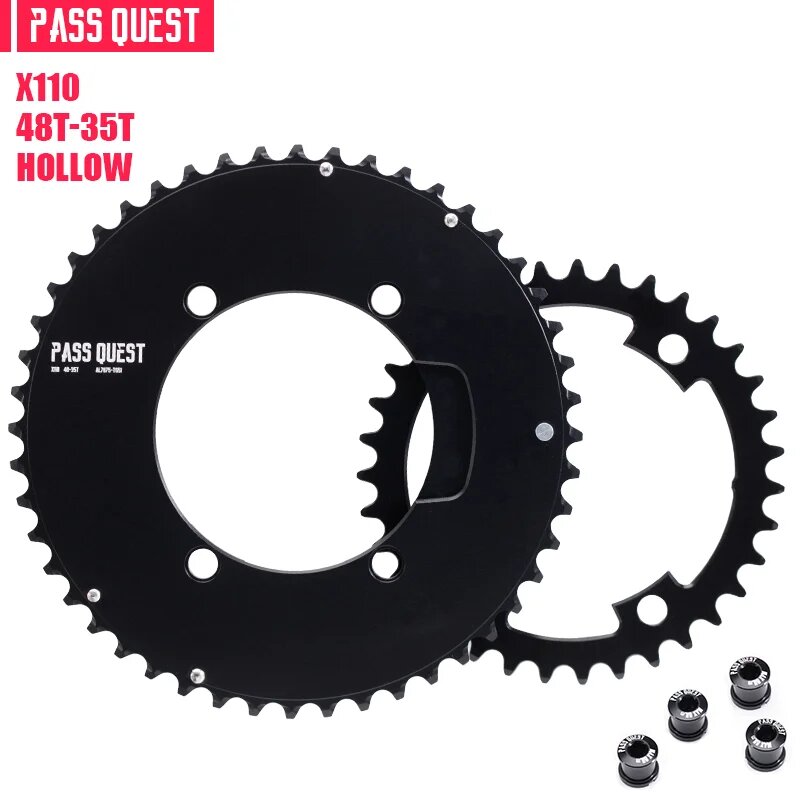 Pass Quest X110 48T-35T Hollow Черная звездочка