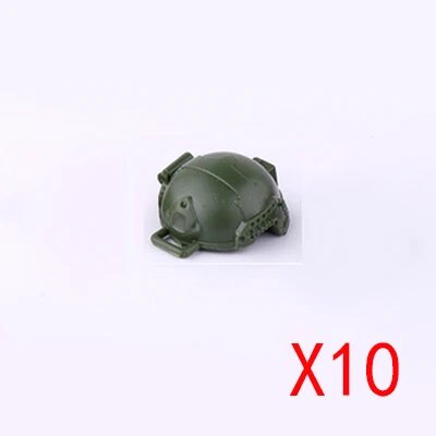 Строительные блоки шлем солдата, цвет TK075-10PCS, 10 шт.