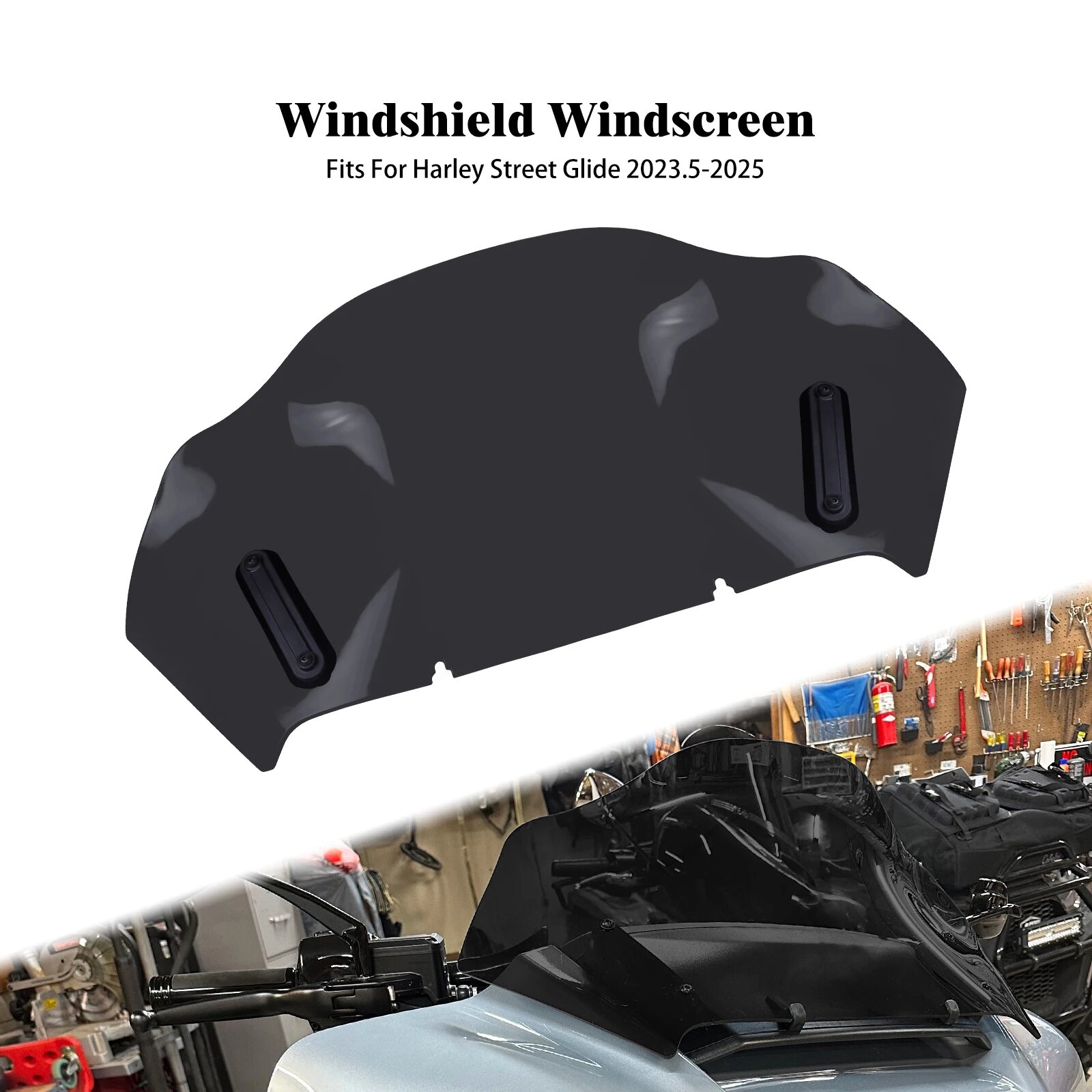Мотоциклетный 10-дюймовый обтекатель лобового стекла, чехол для Harley Touring CVO Black Windshield