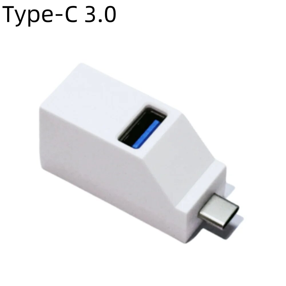 USB хаб 3.0 1 на 3 порта Type C 3.0 White