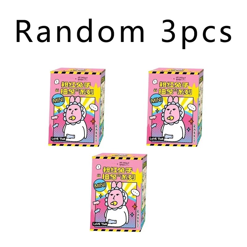 Фигурка кролика в бигуди, Random 3pcs