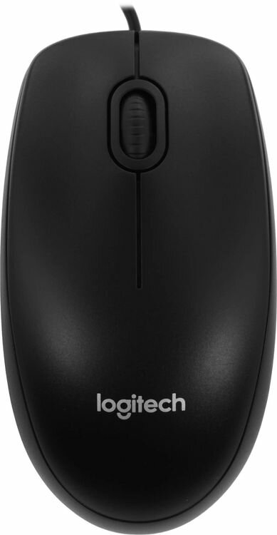 Мышь Logitech B100 (3btn, 1000dpi, USB, чёрная) 910-006605