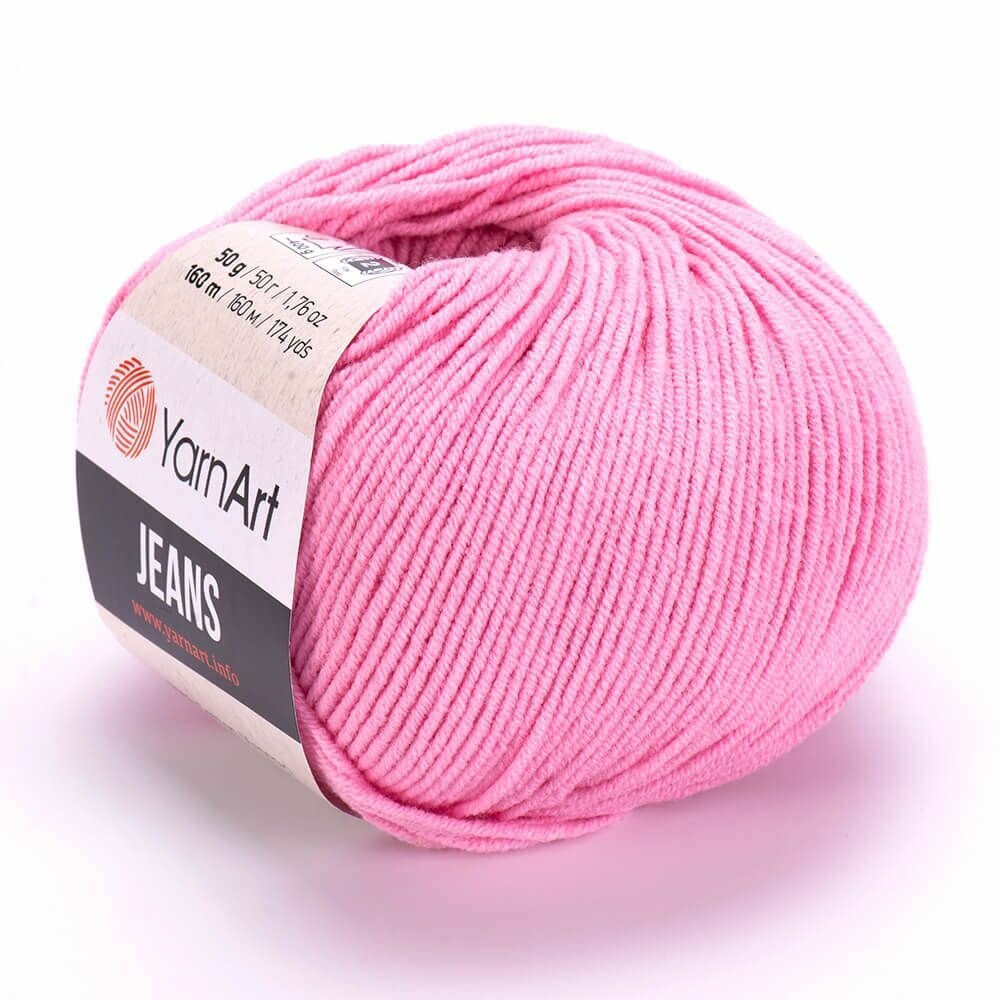 Пряжа Джинс (Jeans Yarnart) упаковка 10 мотков 50 г. 160 м. 55% хлопок 45% полиакрил цвет 36 розовый