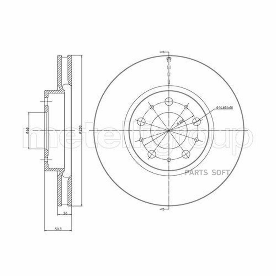 Тормозной диск от официального дистрибьютора, TRUSTING, артикул DF395