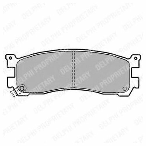 Колодки тормозные дисковые Delphi LP1189 для Mazda 929 III, IV, MPV I, II, Xedos 9
