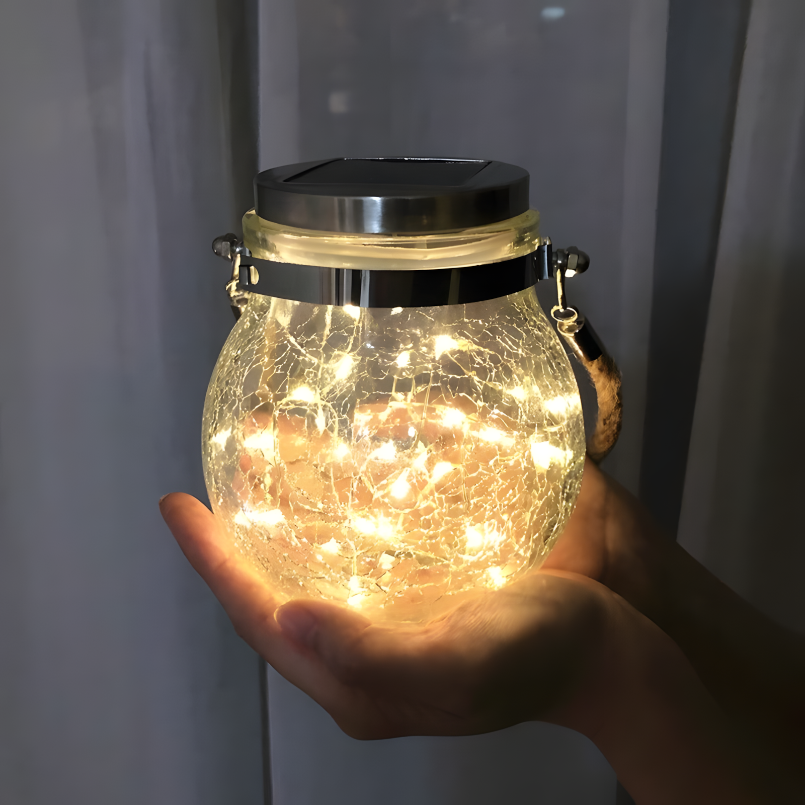 Светодиодная гирлянда на солнечной батарее 30 LED, 3 метра, уличная, морозостойкая до -40 C, теплый свет, влагозащита IP65, для сада и беседок