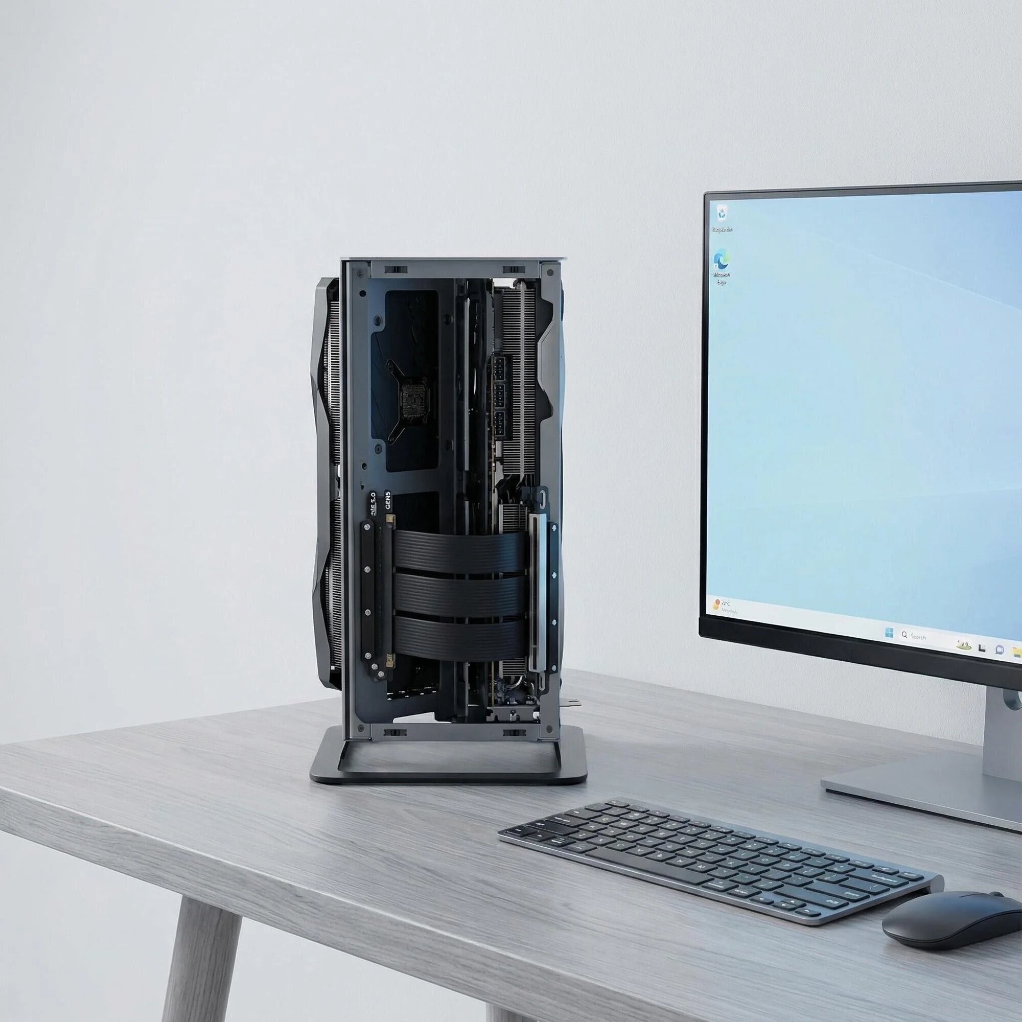 PCI-E 5.0 Райзер White 18.5cm для ITX — фото 1